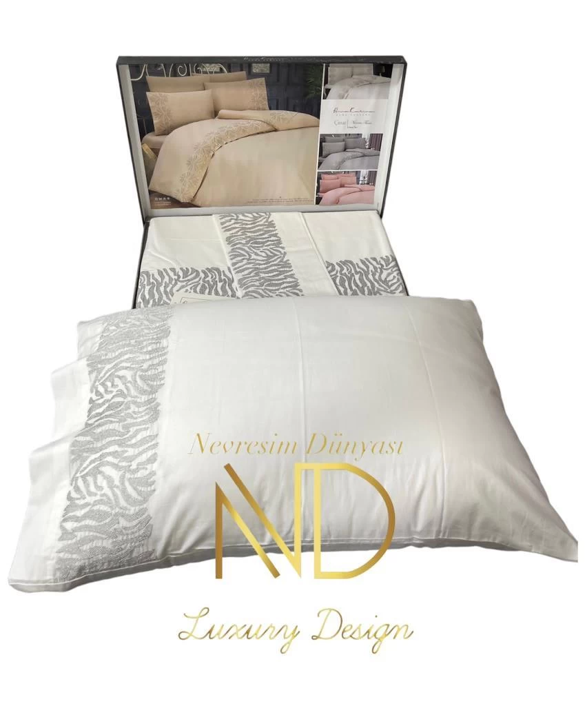 Anna Karina Brode Çift Kişilik Akfil Nevresim Takımı Tiger Gri ...